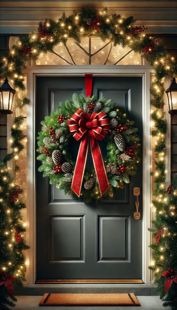 35+ Christmas Front Door Decoration Ideas for a Festive Welcome