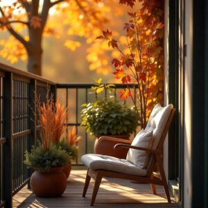 20 Beautiful Fall Balcony Decorating Ideas