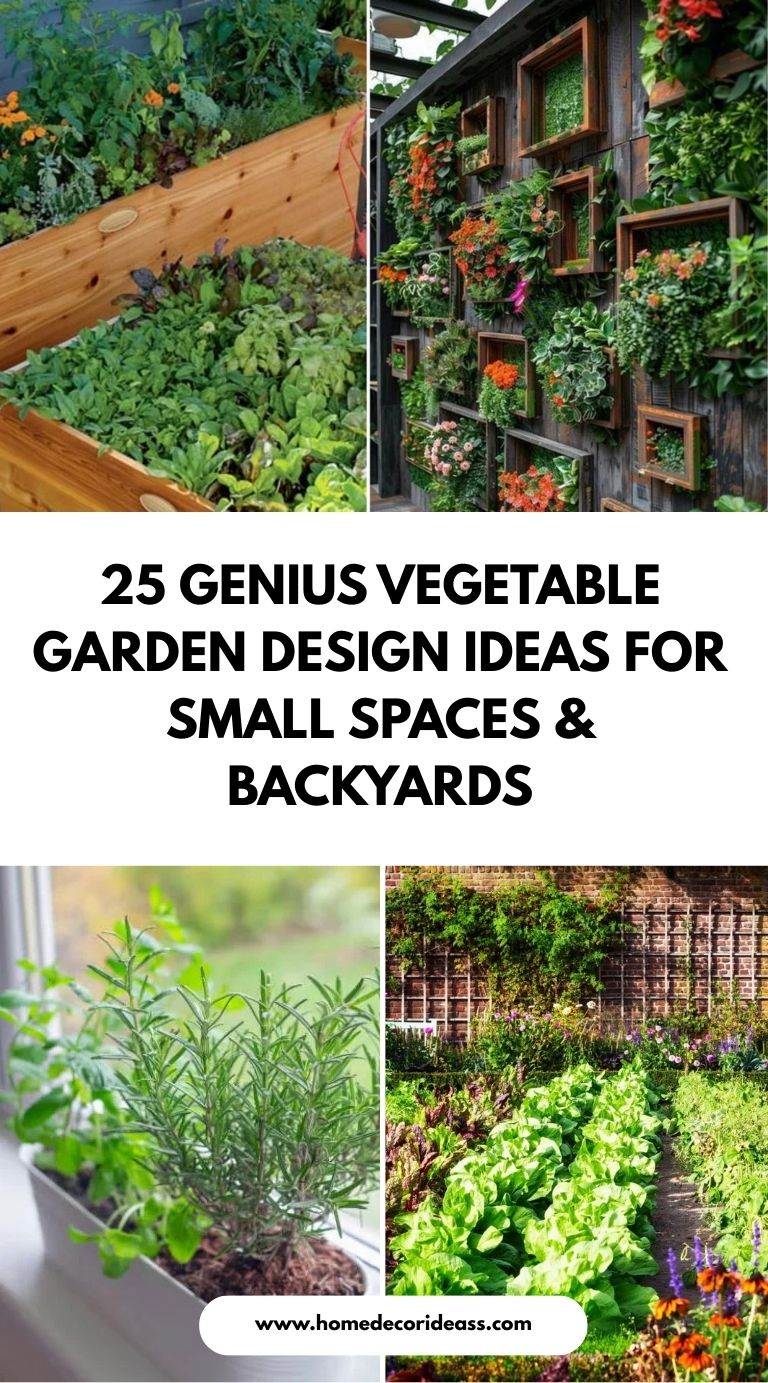 25 Genius Vegetable Garden Design Ideas for Small Spaces & Backyards